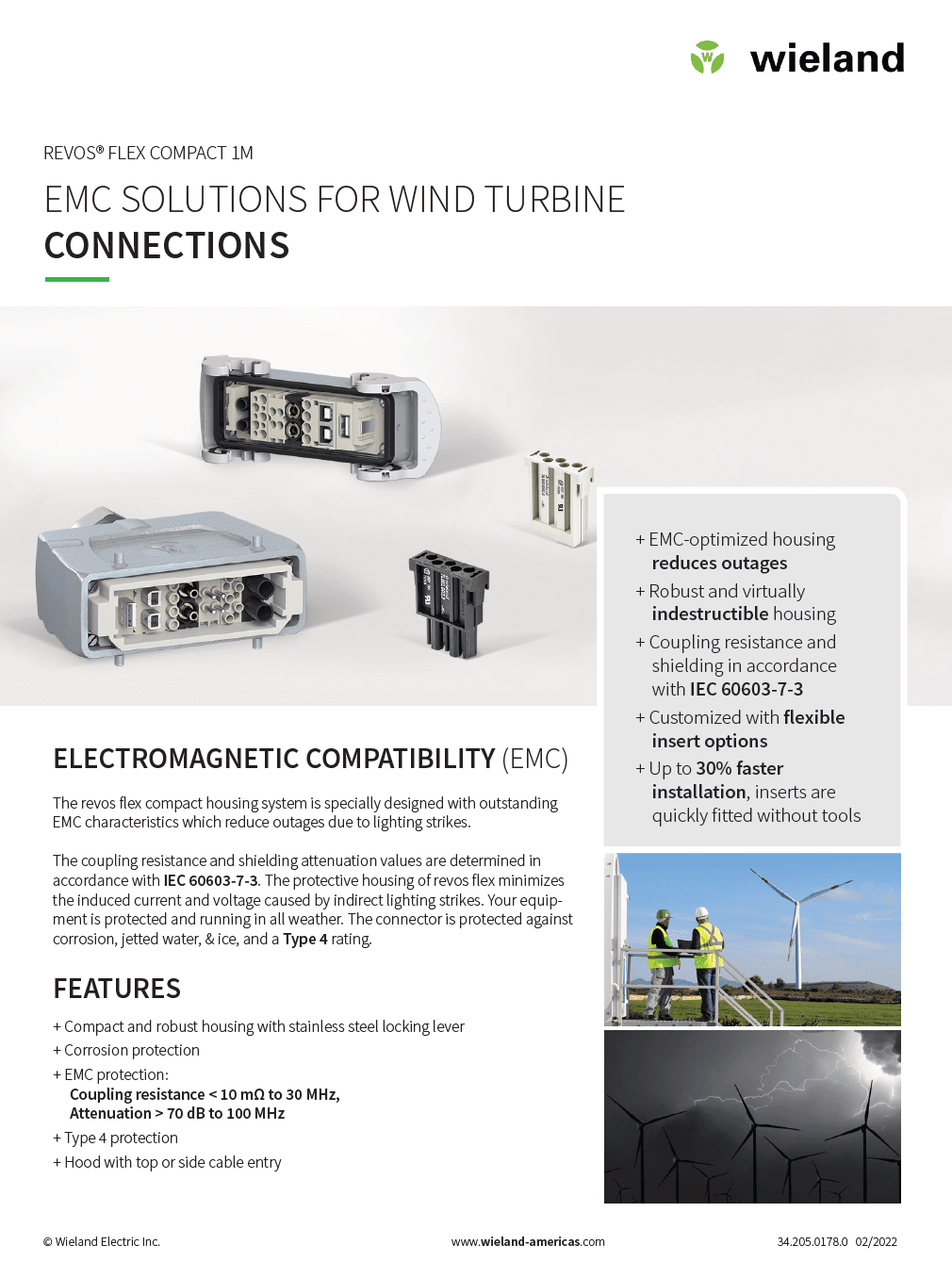 EMC SOLUTIONS FOR WIND TURBINE CONNECTIONS (34.205.0178.0) - Wieland ...